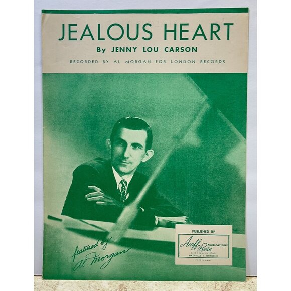 Office | Jealous Heart Piano Sheet Music Al Morgan 1944 Country Jenny ...